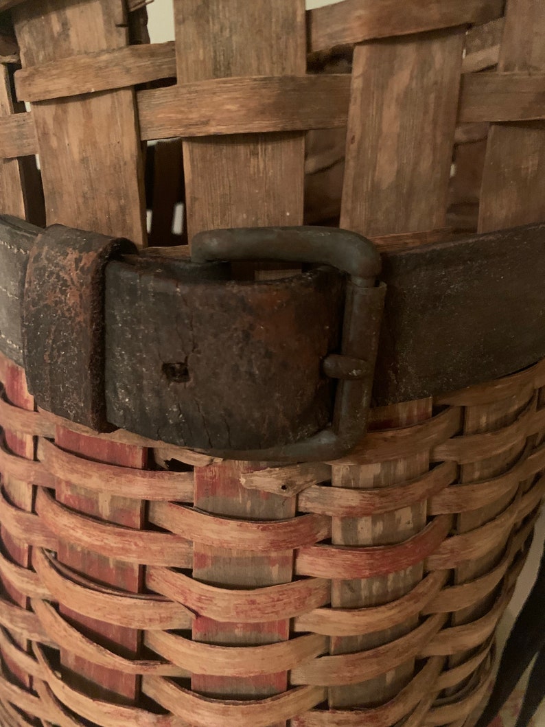Antique Ash Adirondack Trapper Pack Basket - Etsy