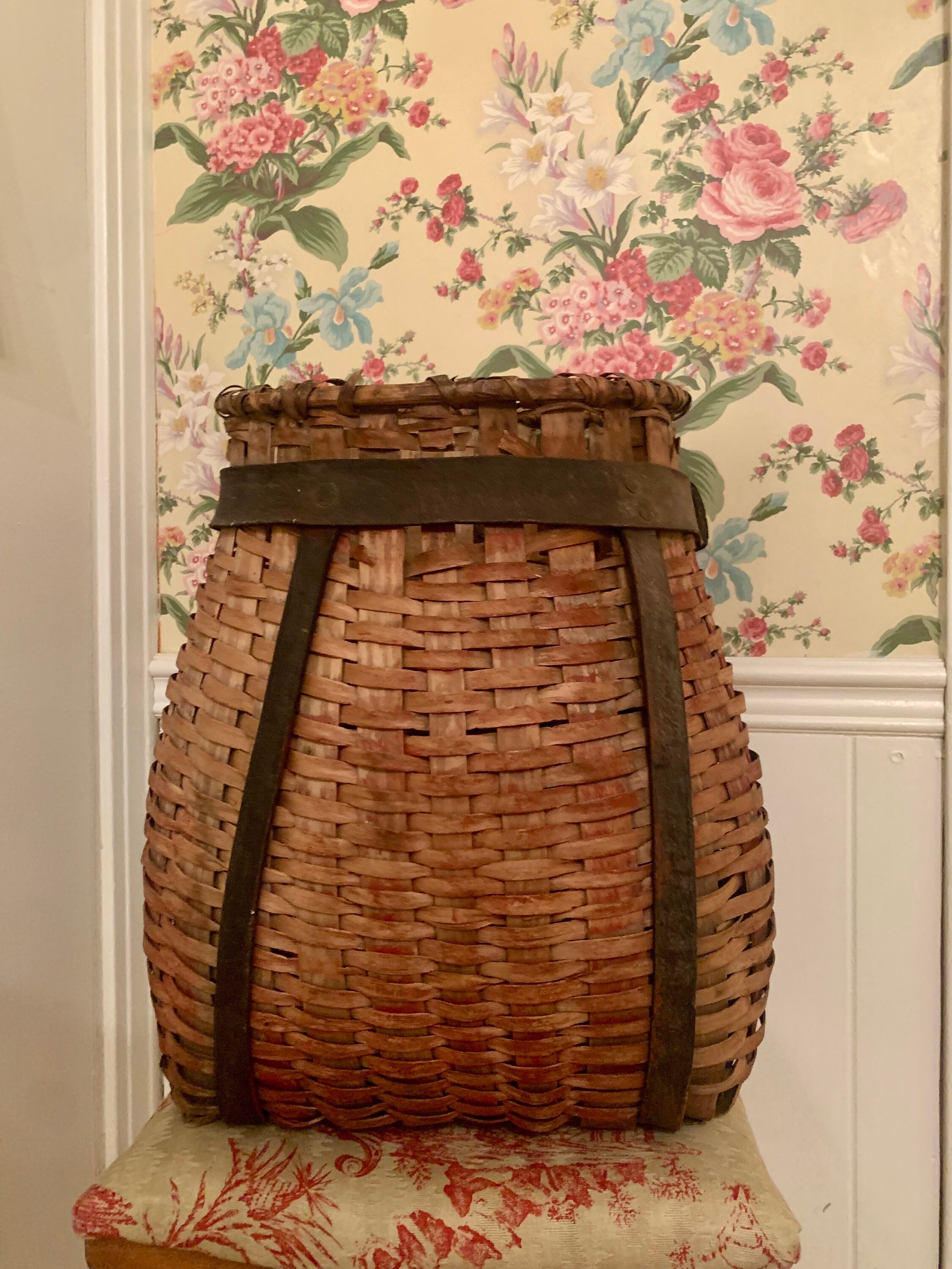 Antique Ash Adirondack Trapper Pack Basket - Etsy