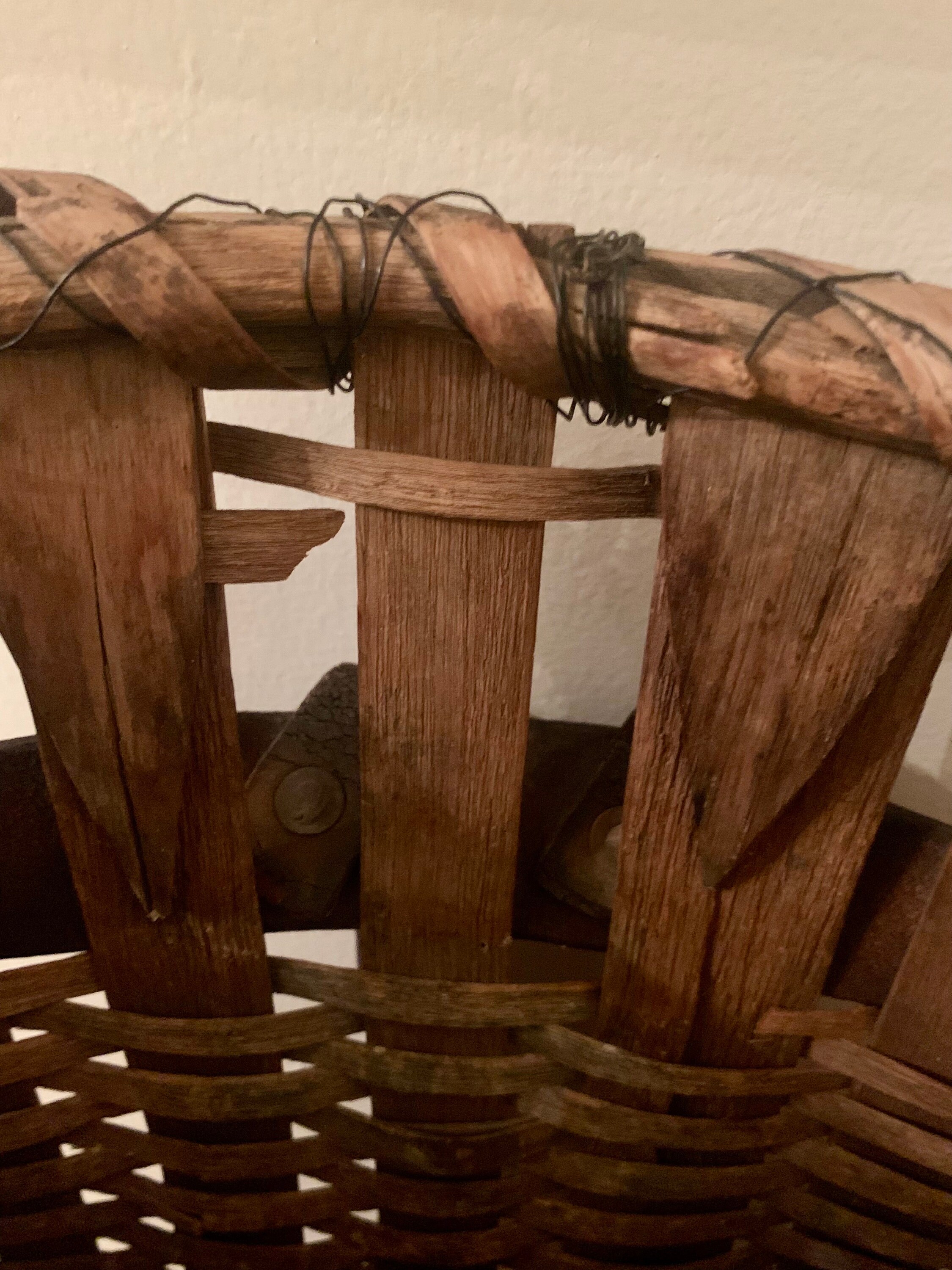 Antique Ash Adirondack Trapper Pack Basket - Etsy