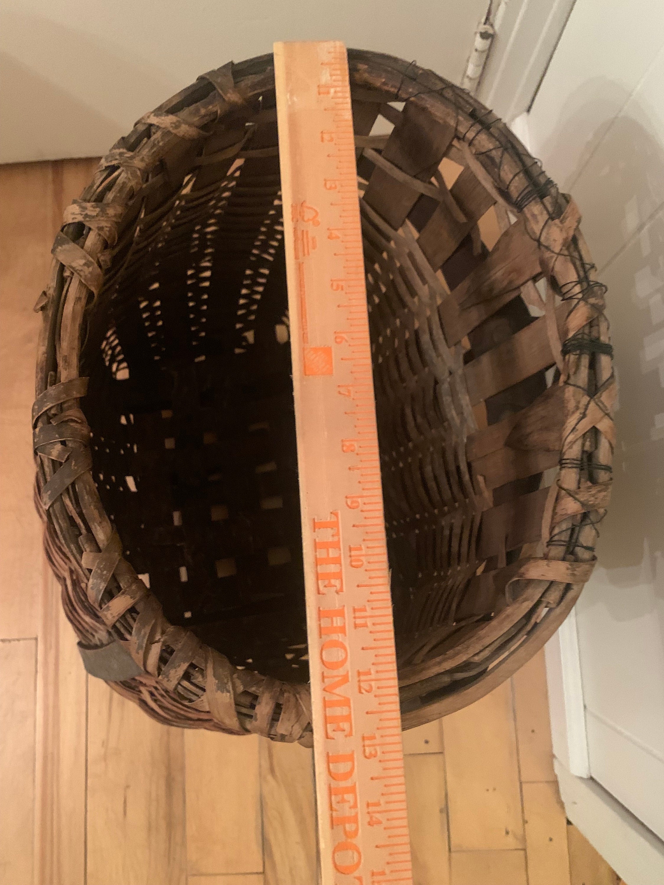 Antique Ash Adirondack Trapper Pack Basket - Etsy