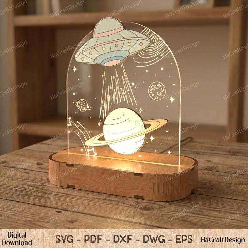 Space LED Night Light SVG Bundle, Astronaut, Rocket (digital Download ...