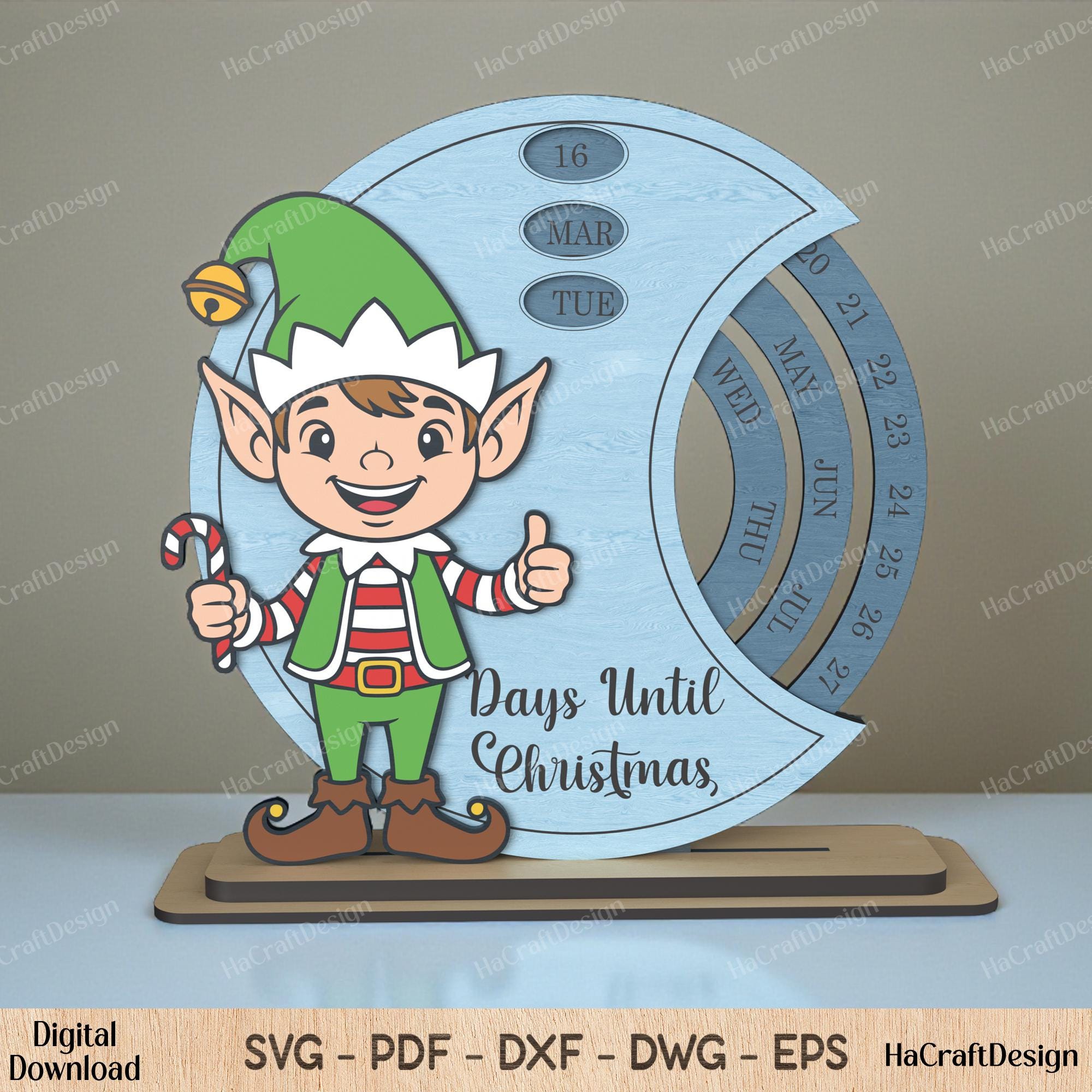 Christmas Countdown Calendar SVG Bundle – Laser Cut Files (digital ...