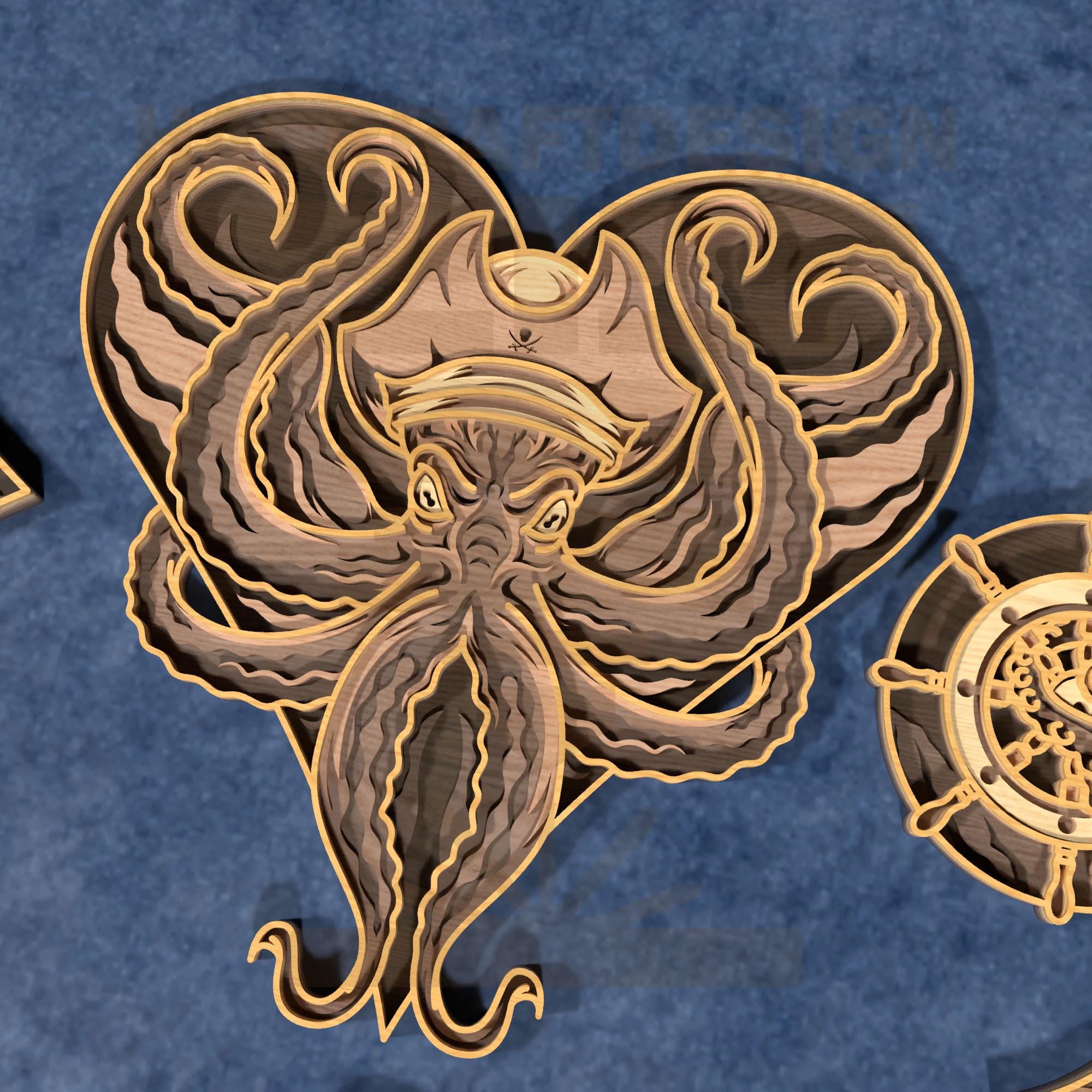 Octopus Nautical SVG Bundle - Laser Cut Sailor, Ship, Lighthouse - Etsy