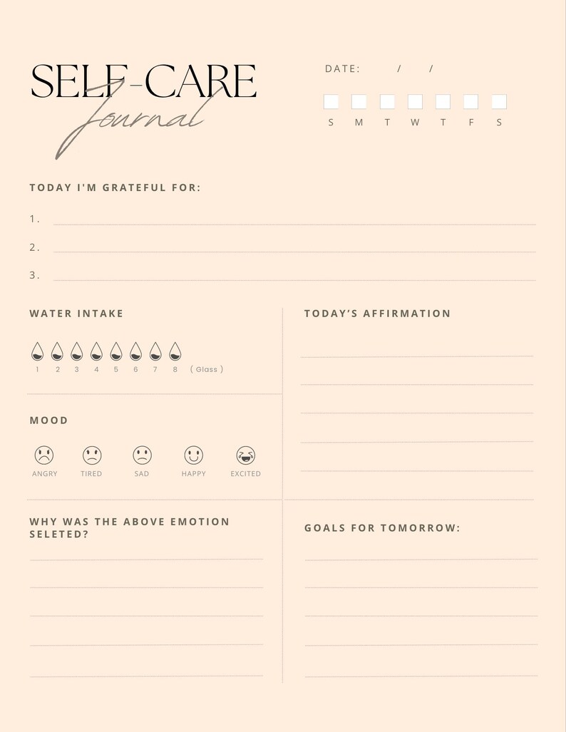 Self-care Journal - Etsy