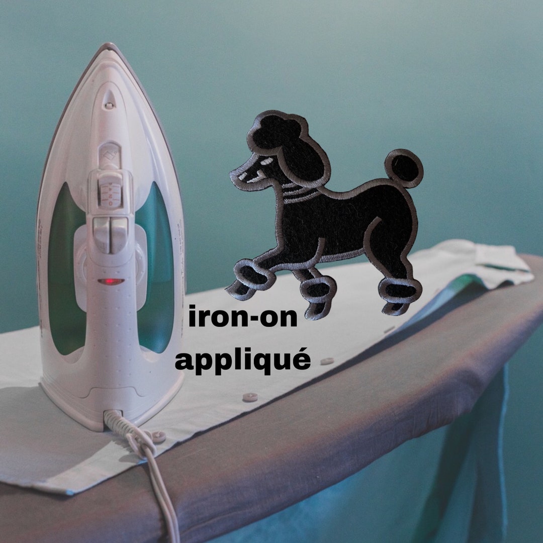 Poodle Appliqué|iron-on Cut Out Black Poodle Decal|decorate 50s Poodle ...