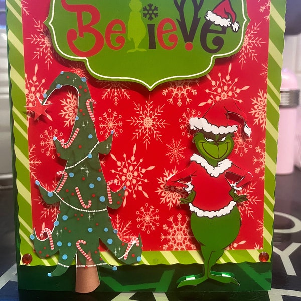 Grinch Christmas Card - Etsy