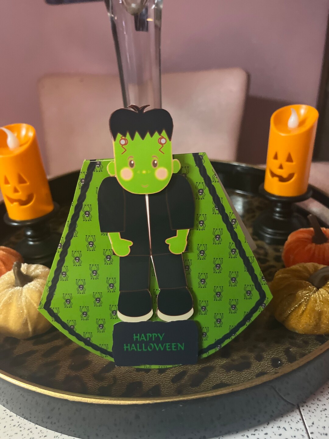 Cute Frankenstein Monster Wobble Style Halloween Greetings Card - Etsy