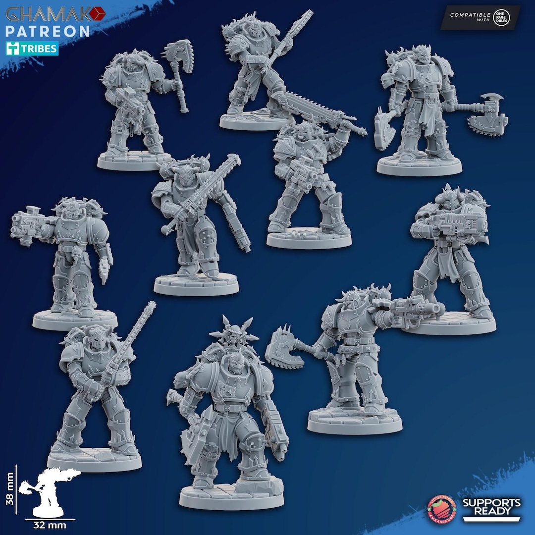 Traitor Militum Melee | Ghamak | 3d Printed Tabletop Wargames Proxy ...
