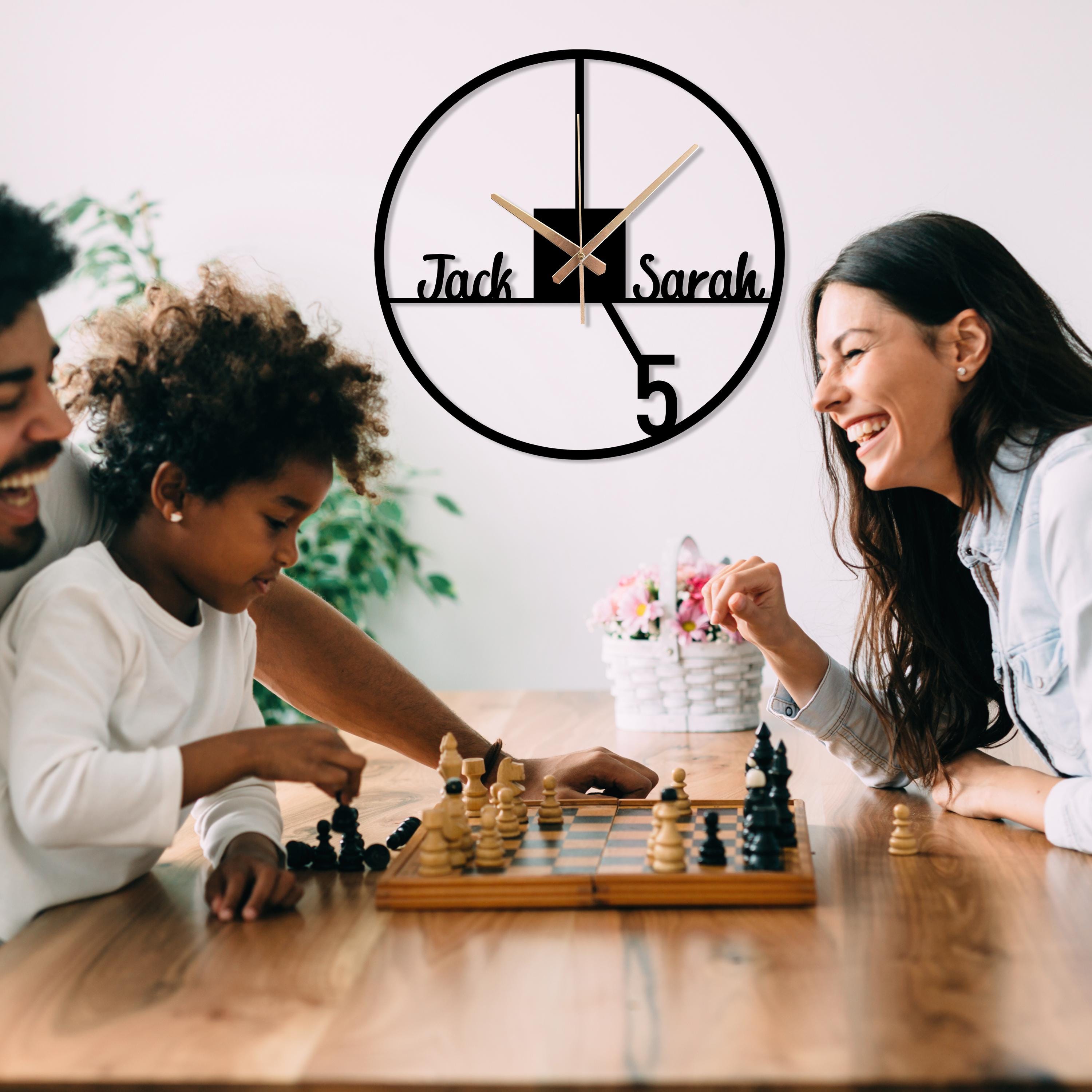 Personalized Custom Name Metal Wall Clock, Couple Clock Gift, Custom ...