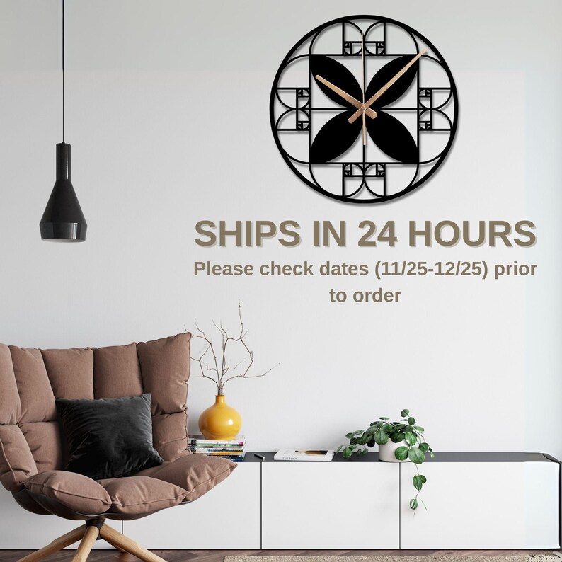 Fibonacci Clock, Golden Ratio Wall Clock, Golden Ratio Metal Art, Math ...