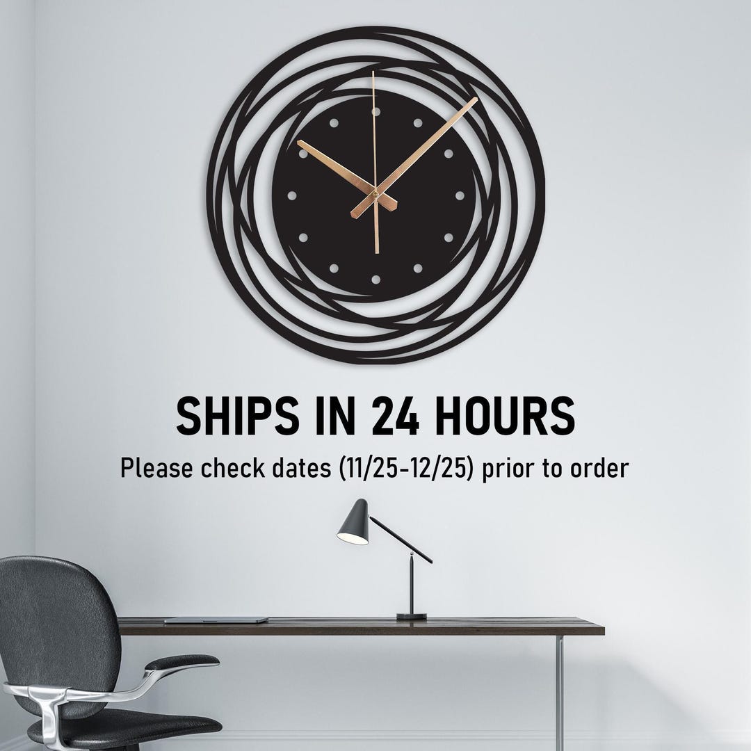 Spiral Cutout Modern Design Clock, Modern Office Clock, Unique Home ...