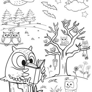 Forest Friends – Printable Coloring Pages Vol. 1 (owls, Bears ...