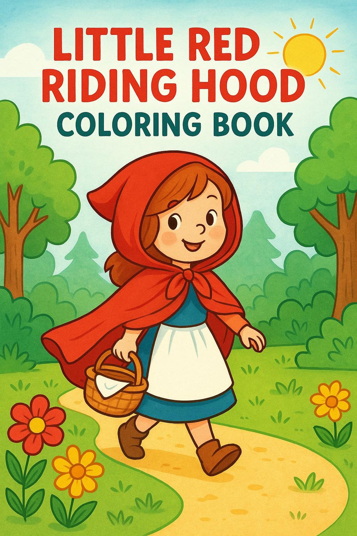 Little Red Riding Hood Coloring Book – 20 Printable Pages for Kids ...