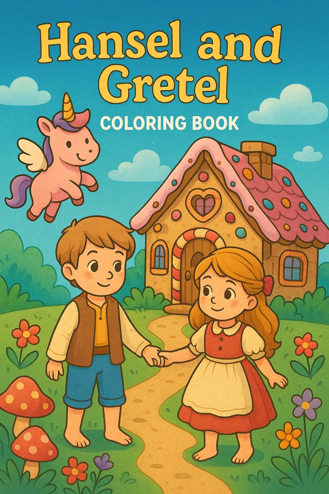 Hansel and Gretel Coloring Book for Kids | Fairy Tale Coloring Pages ...