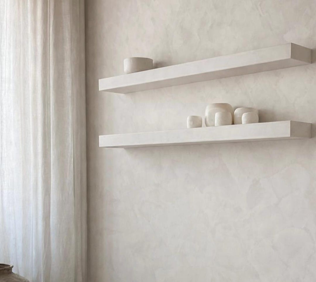 Microcement Floating Rectangular Chunky Wall Shelf - Etsy