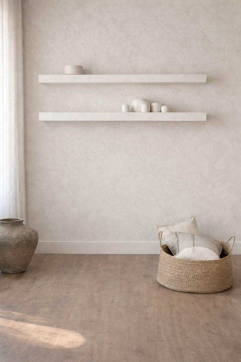 Microcement Floating Rectangular Chunky Wall Shelf - Etsy