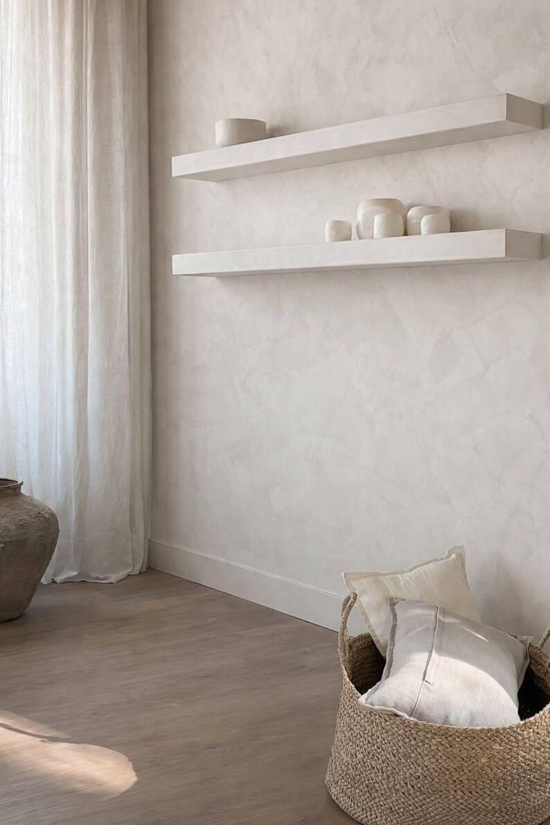 Microcement Floating Rectangular Chunky Wall Shelf - Etsy