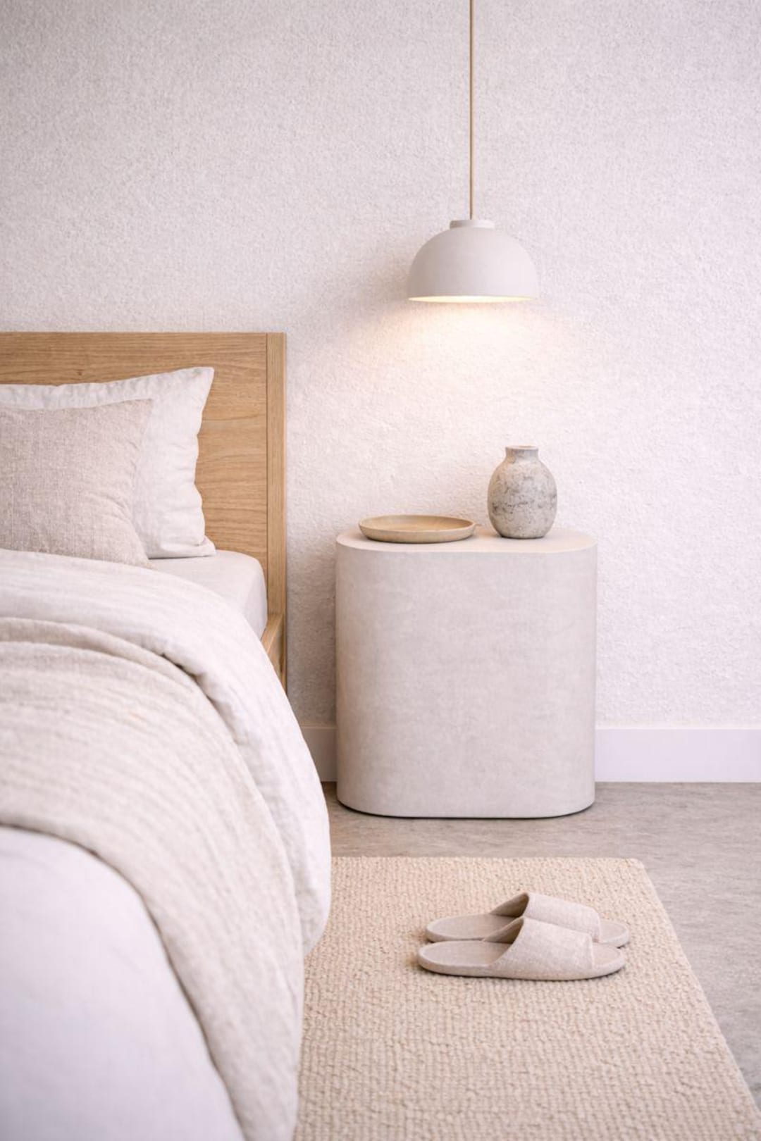Microcement Curve Bedside Table / Side Table / Plinth / Pedestal - Etsy