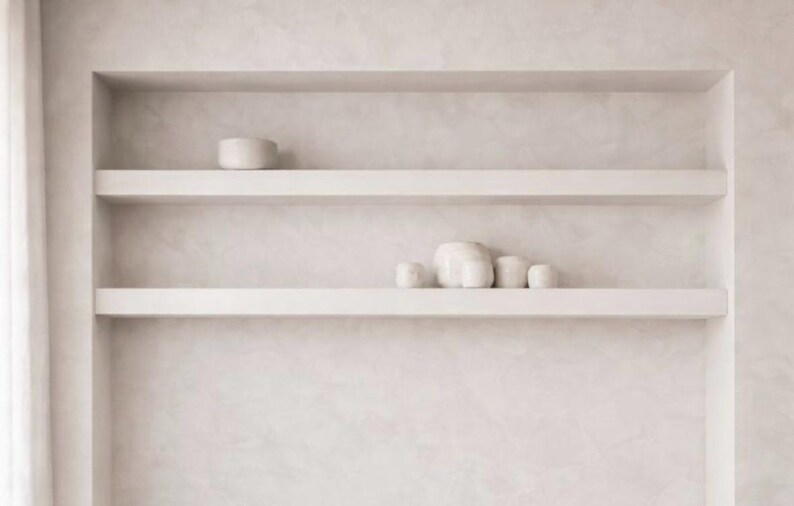 Microcement Floating Rectangular Chunky Wall Shelf - Etsy