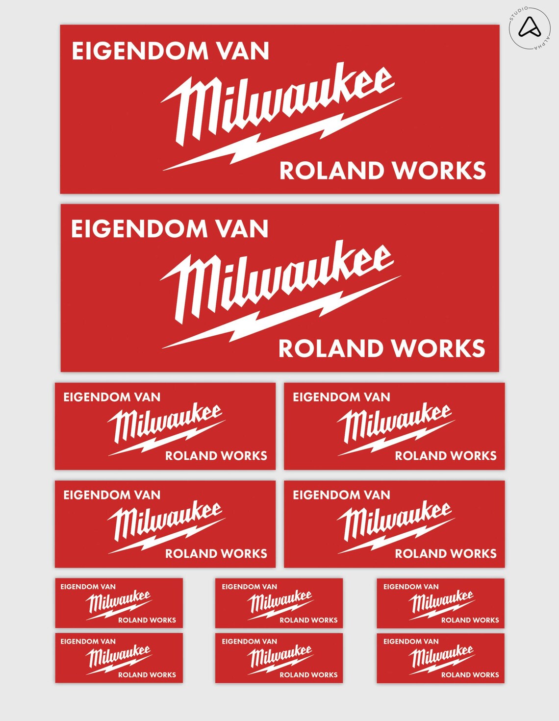 12 Personalized "property Of" Milwaukee Tool Stickers | 3 Sizes ...