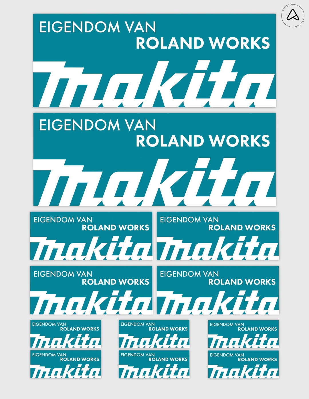 12 Personalized "property Of" Makita Tool Stickers | 3 Sizes ...