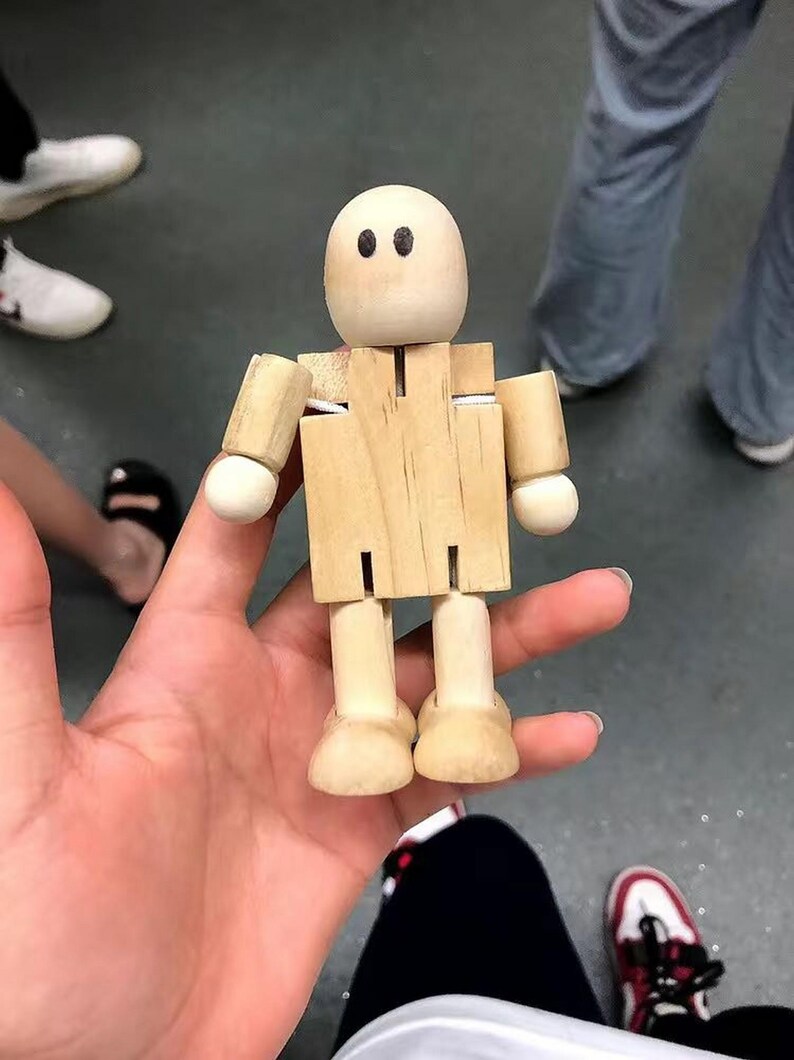 DIY Wooden Robot Toy | Movable Joint Puppet for Kids | Paintable Wood ...