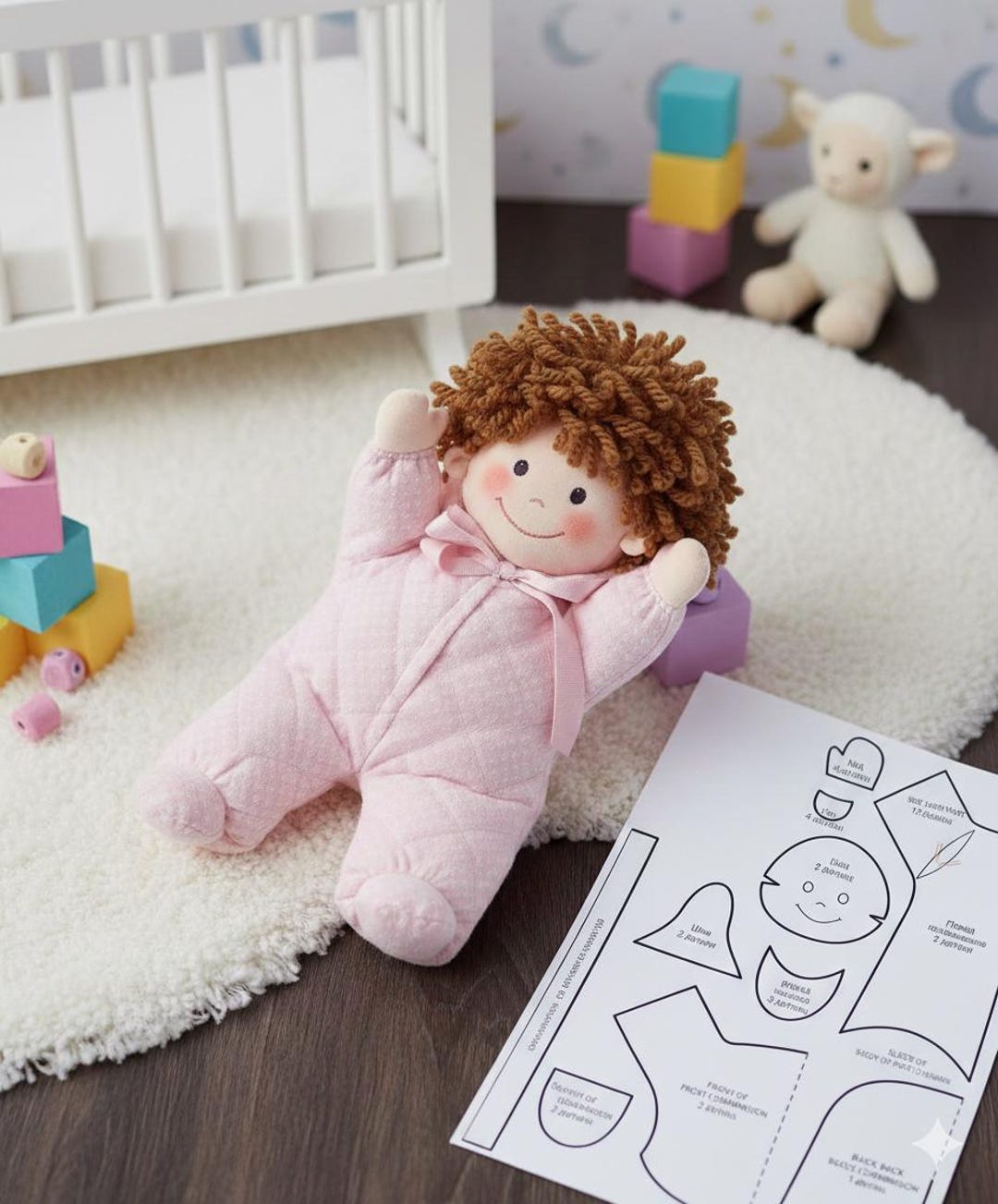 Sewing Pattern for Handmade Cloth Doll – PDF Download | 35 Cm - Etsy
