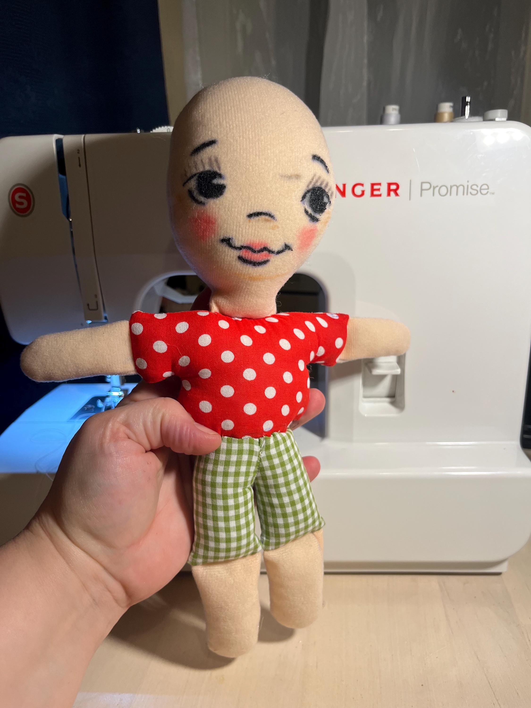 Cloth Doll Sewing Pattern – Bob Soft Toy, Face Templates (PDF Pattern ...