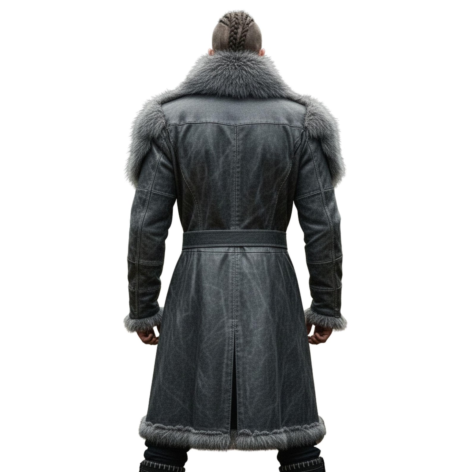 Handmade Cowhide Medieval Fur Coat: Viking Warrior Costume - Etsy