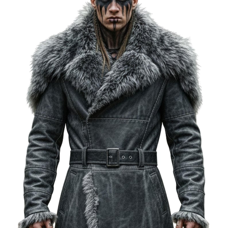 Handmade Cowhide Medieval Fur Coat: Viking Warrior Costume - Etsy