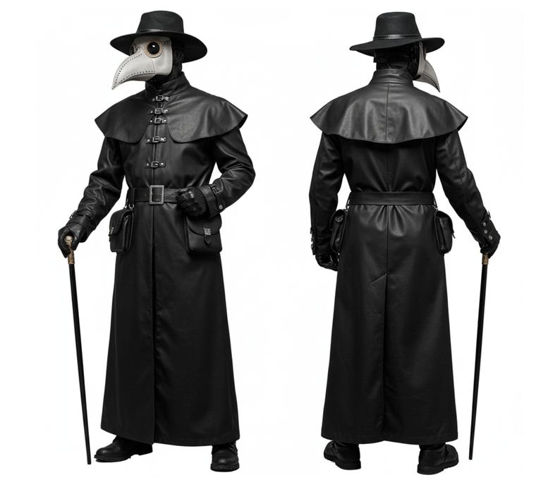 Leather Plague Doctor Coat – Gothic Renaissance Costume - Etsy