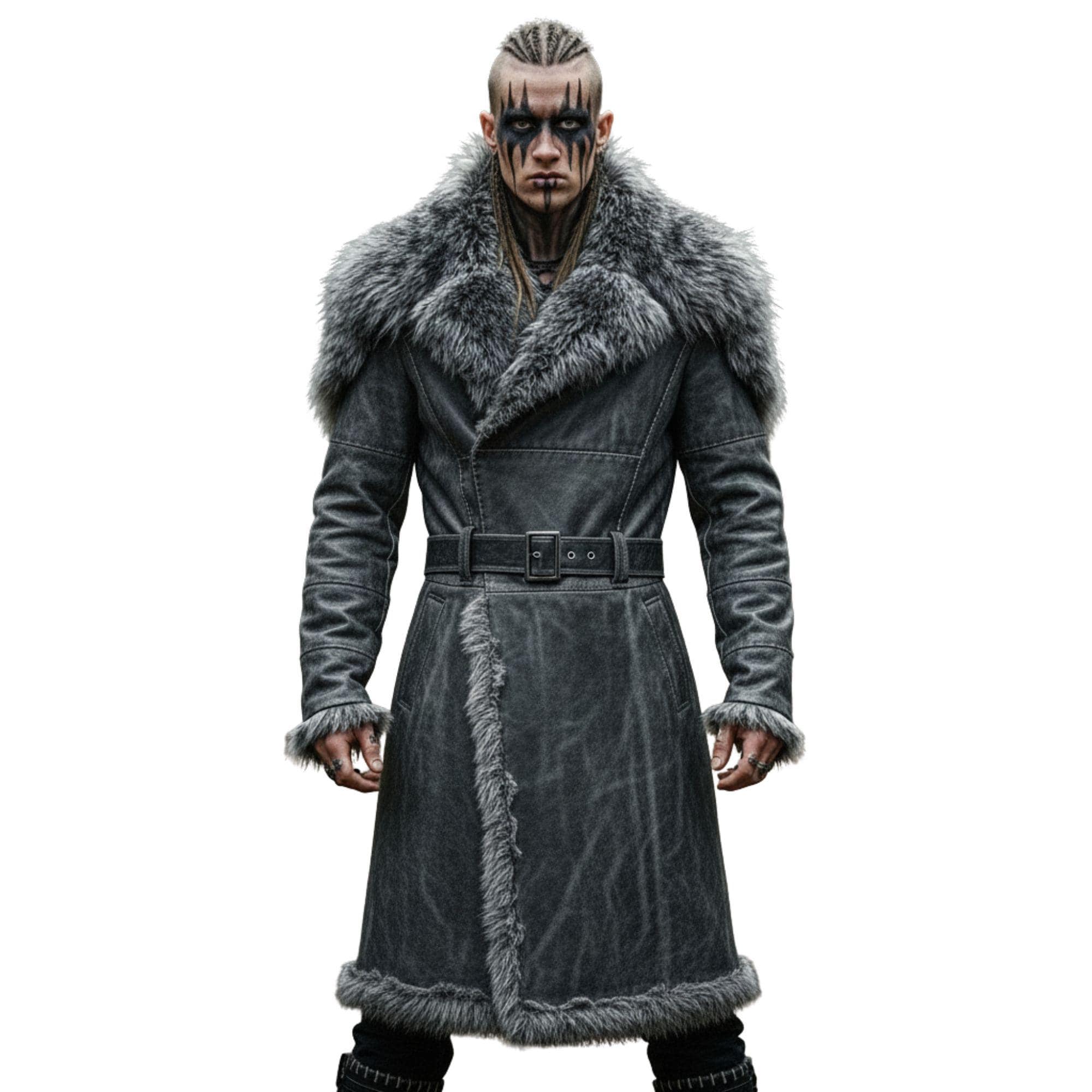 Handmade Cowhide Medieval Fur Coat: Viking Warrior Costume - Etsy