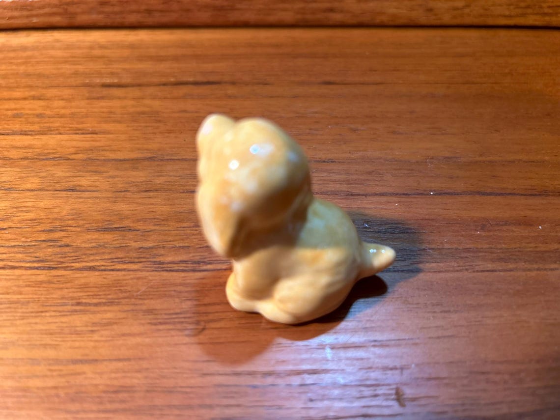 Vintage Golden Retriever Puppy Figurine – Mini Ceramic Dog, Lollopy ...