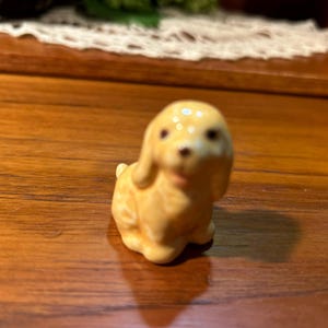 Vintage Golden Retriever Puppy Figurine – Mini Ceramic Dog, Lollopy ...