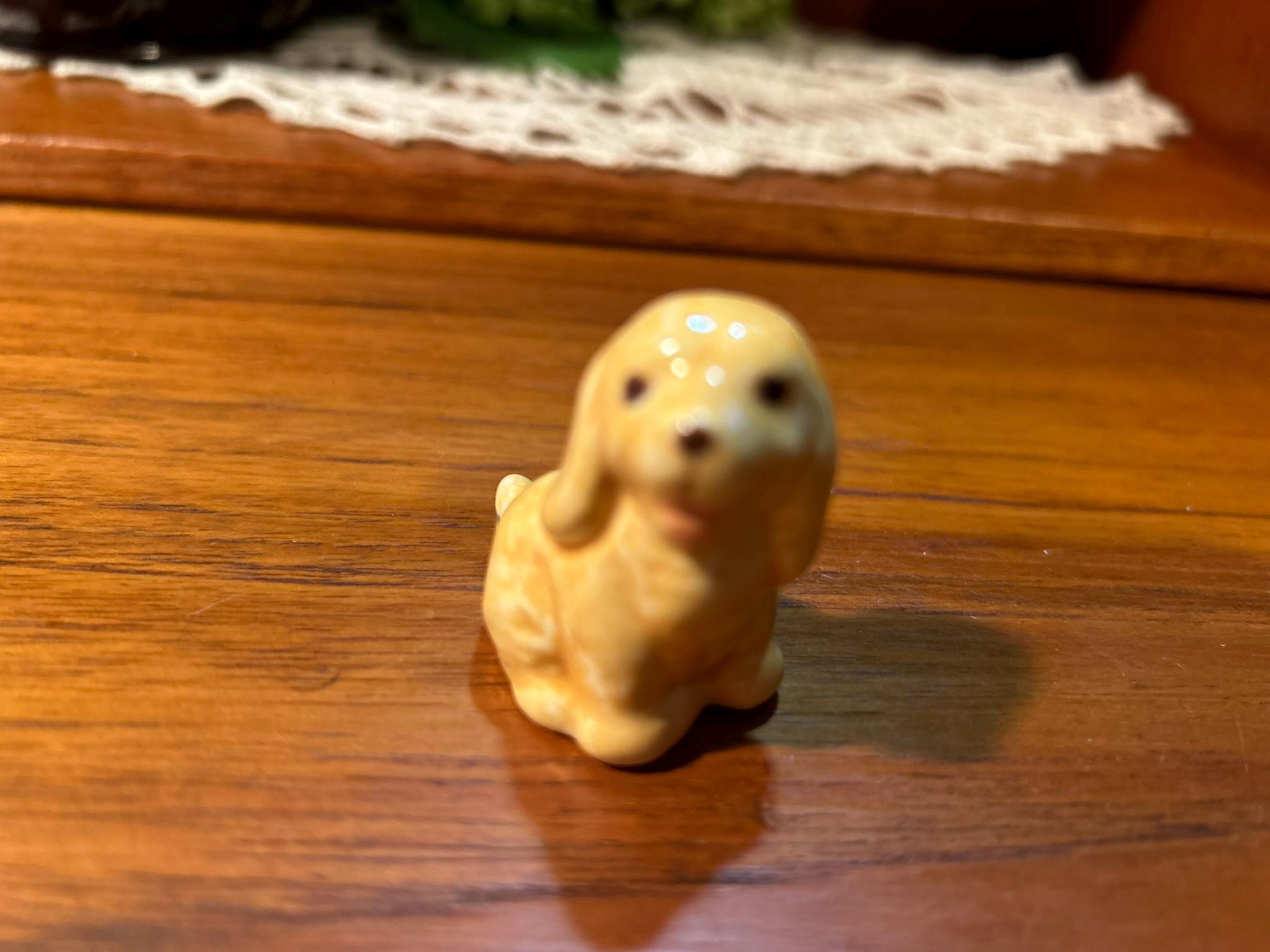 Vintage Golden Retriever Puppy Figurine – Mini Ceramic Dog, Lollopy ...