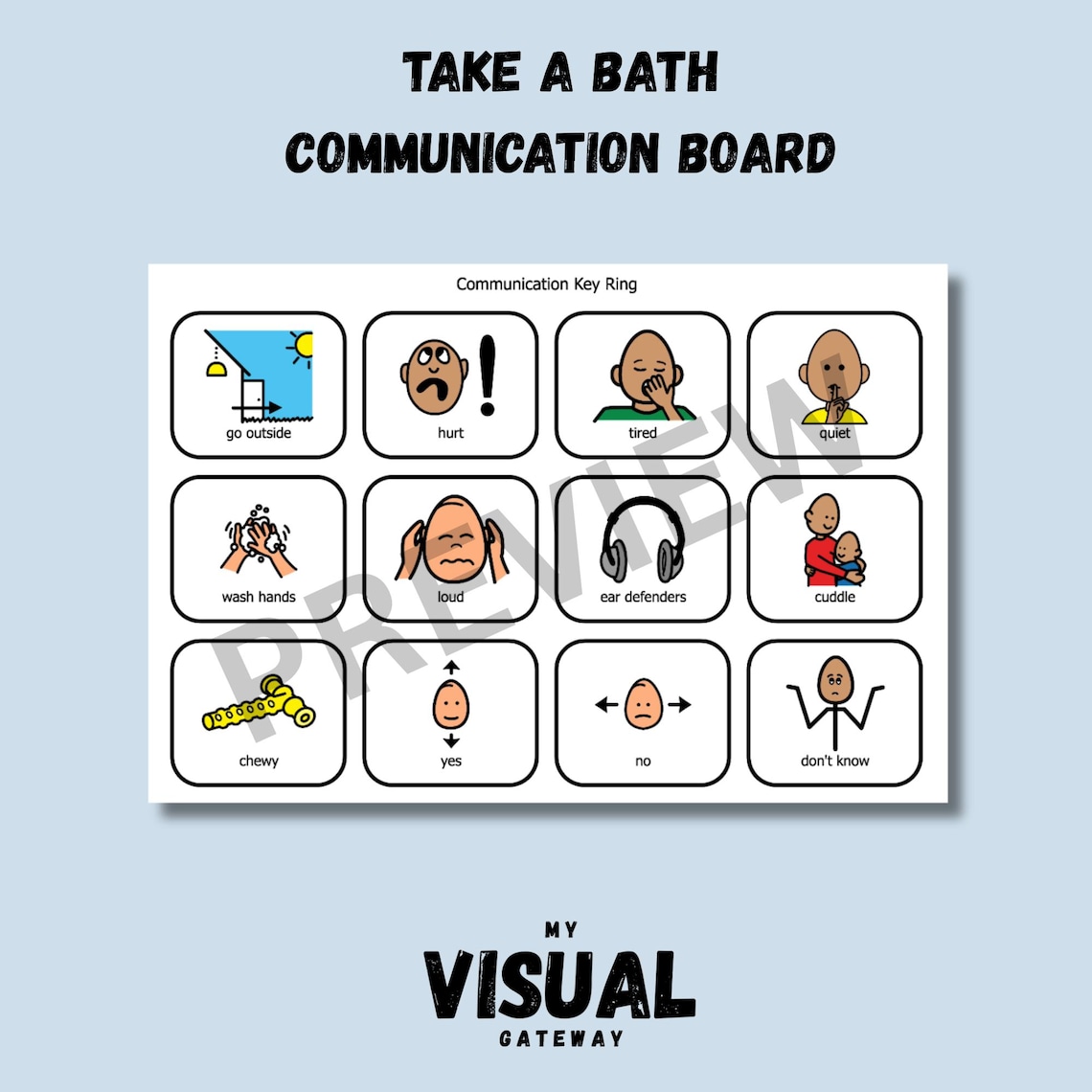 Communication Keyring Download, Communication Board, Non Verbal Aids ...