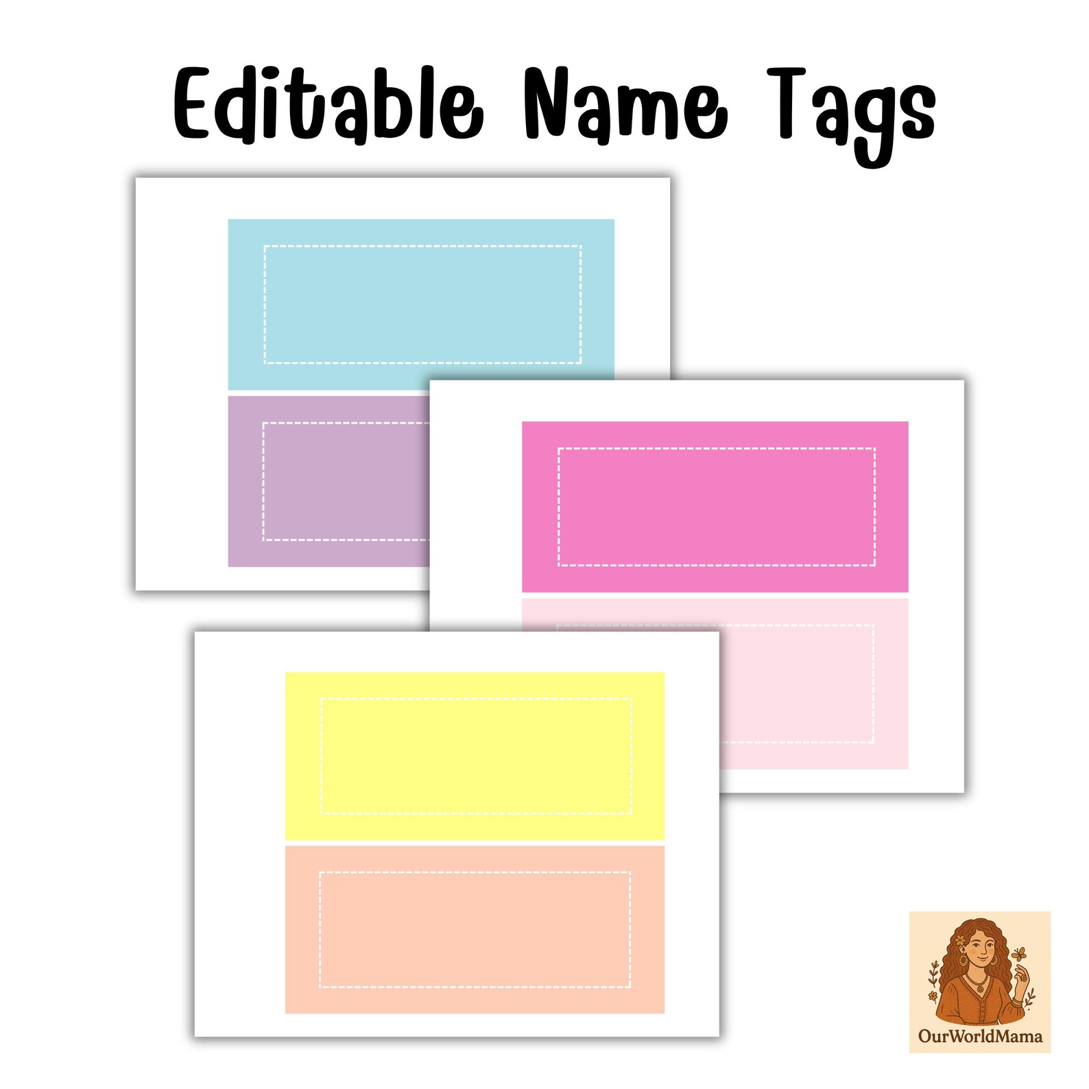 Pastel Name Tags Summer Name Tags Cubby Name Tags Classroom Labels - Etsy