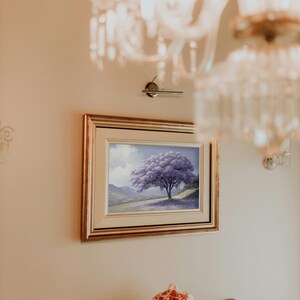 Jacaranda Tree Landscape Printable | Purple Blossom Impressionist Wall ...