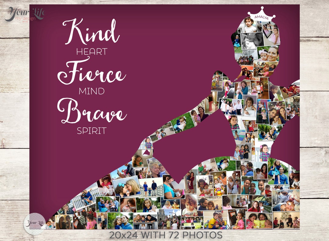 PRINCESS Photo Collage, Princess Wall Art, Girls Princess Room Decor ...