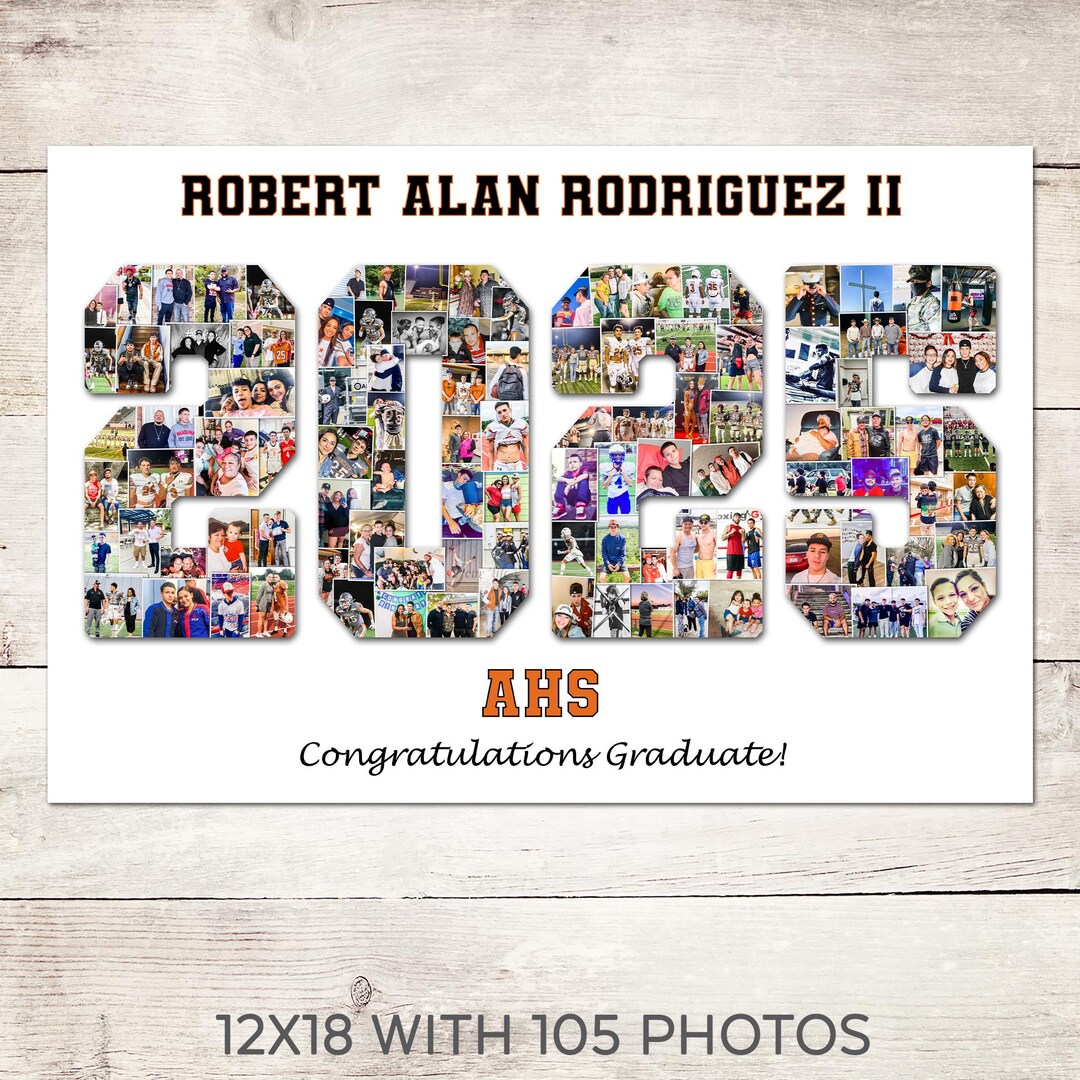 2025 Graduation Photo Collage, 2025 Graduation Gift, 2025 Graduation ...