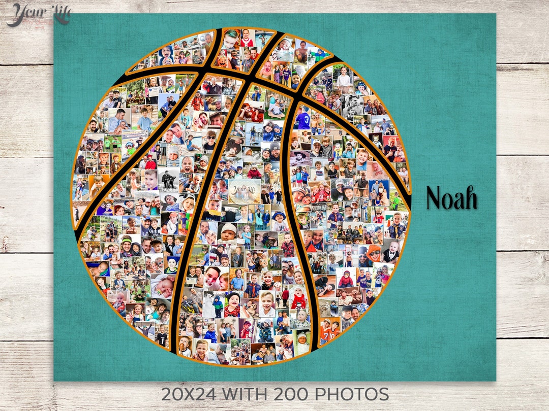 Basketball Photo Collage, Basketball Coach Gift, Basketball Gift ...