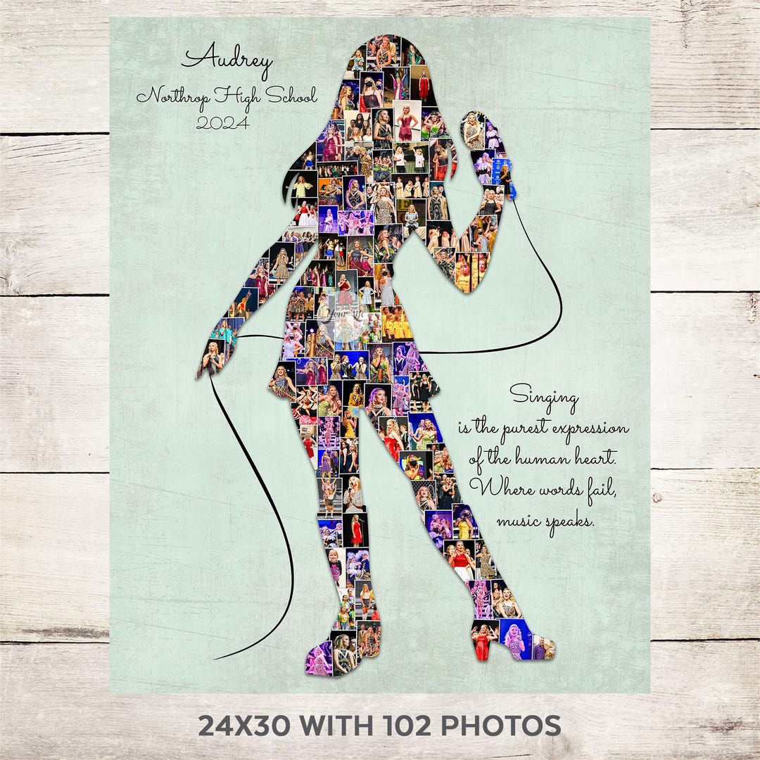 SINGER- Photo Collage, 2026 Graduation Photo Collage - Custom Singer ...