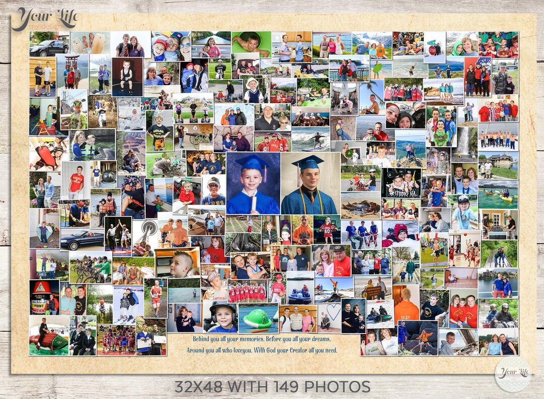 2026 Graduation Photo Collage Gift, Custom Graduation Party Decor ...
