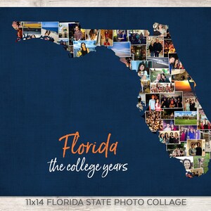 Florida Photo Collage, Florida State Art, State Art Graduation Gift ...