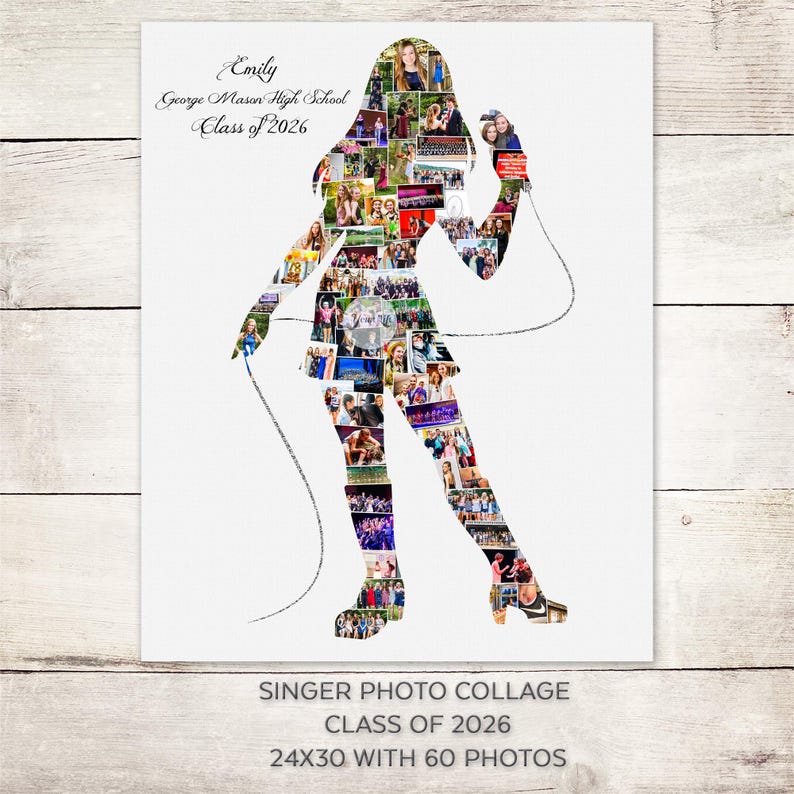 SINGER- Photo Collage, 2026 Graduation Photo Collage - Custom Singer ...
