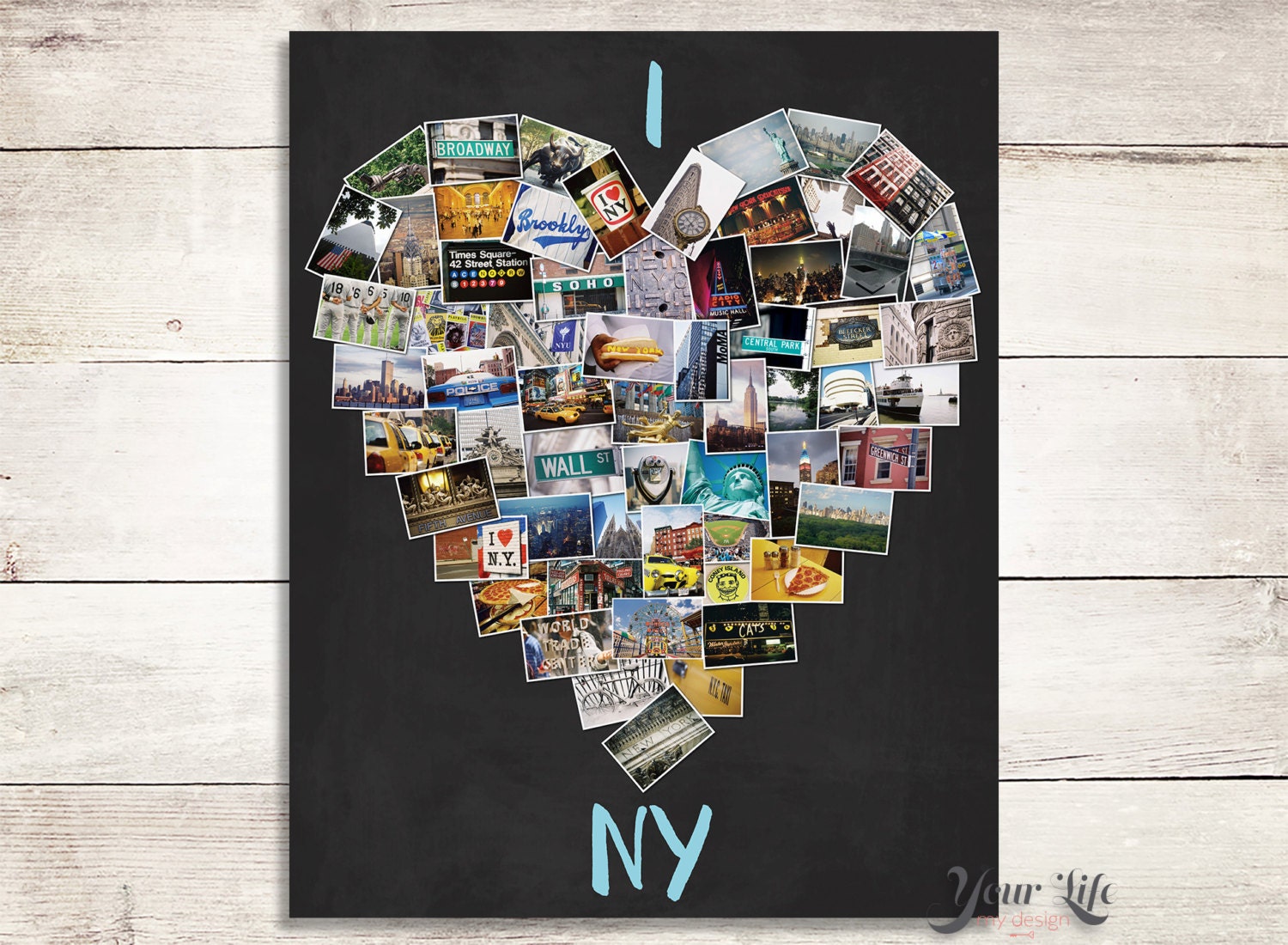 FAVORITE CITY Photo Collage Using Your Own Photos New York | Etsy