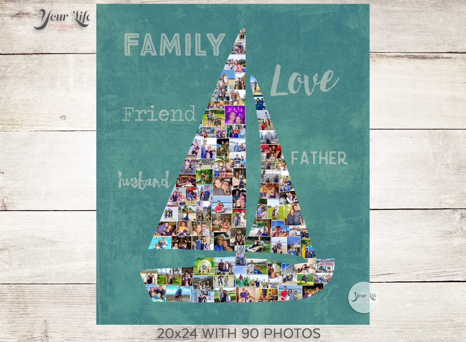 Personalized Photo Collage Choose Any Shape or Number | Etsy