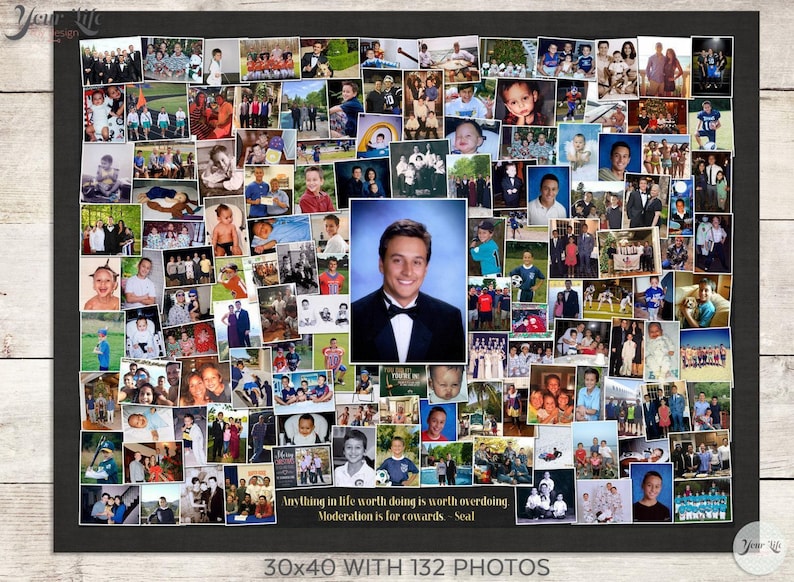 2026 Graduation Photo Collage Gift, Custom Graduation Party Decor ...