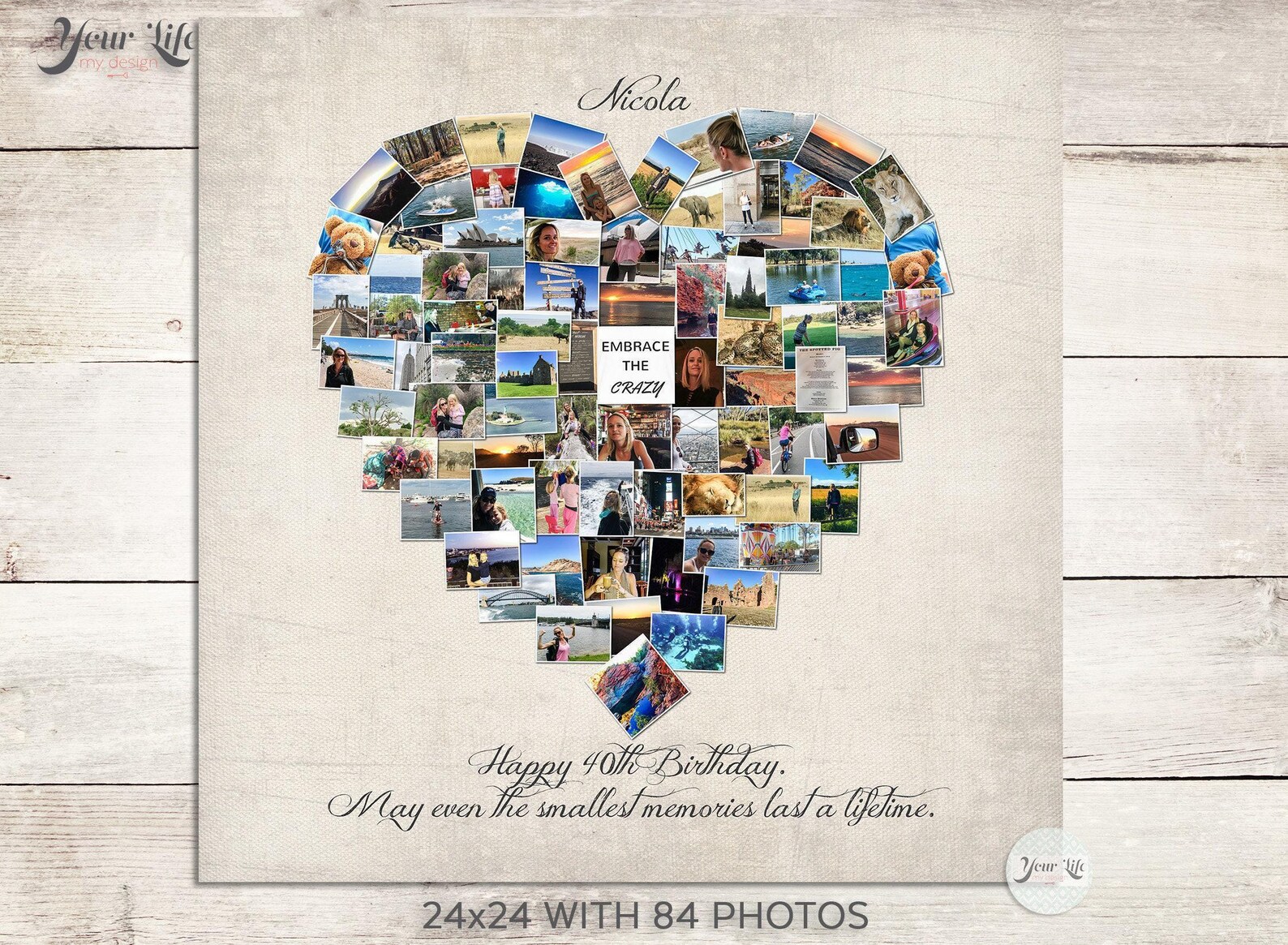 40th Birthday HEART, 40th Wedding Anniversary Gift, 40th Birthday ...