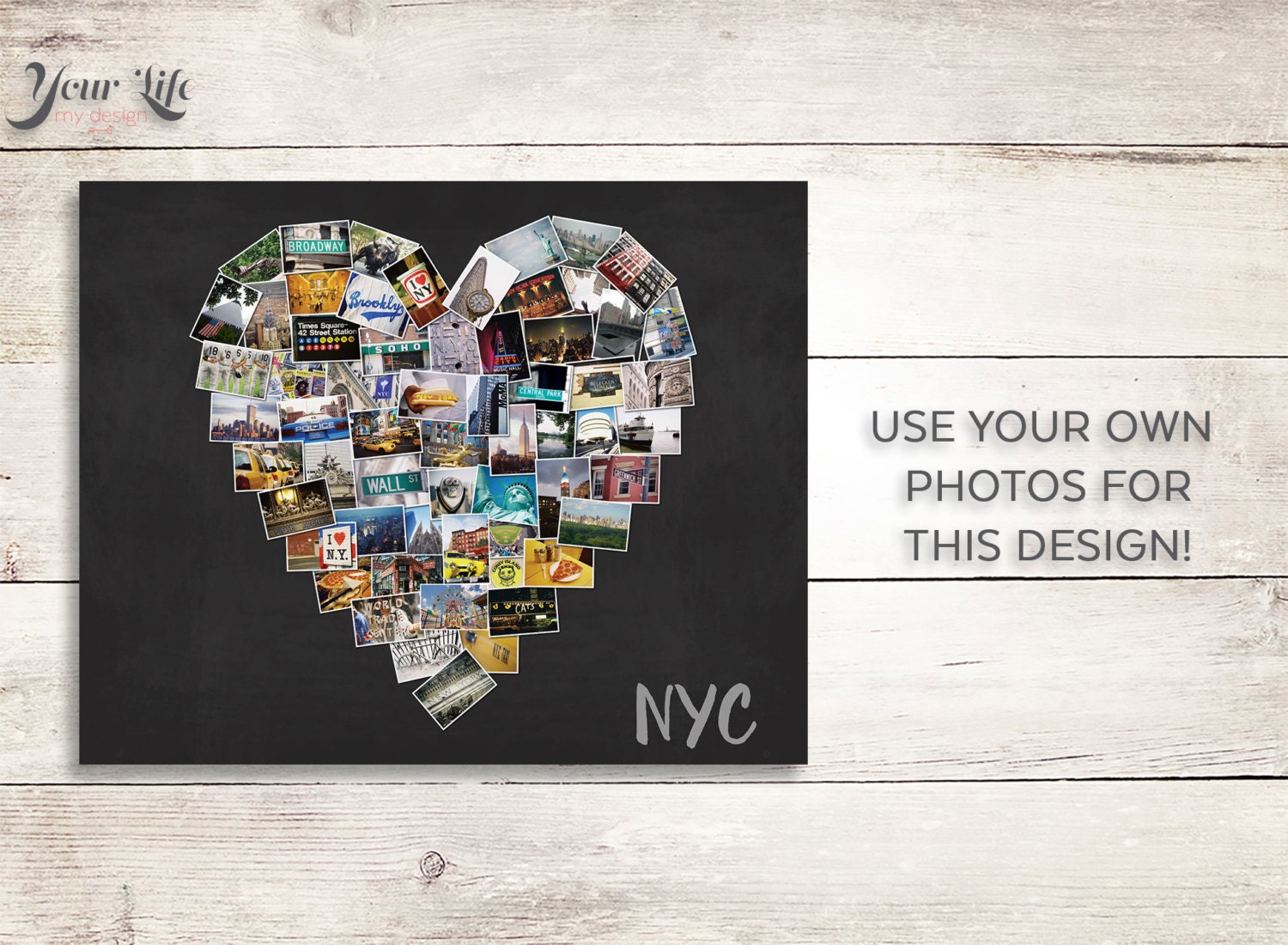 FAVORITE CITY Photo Collage Using Your Own Photos New York | Etsy